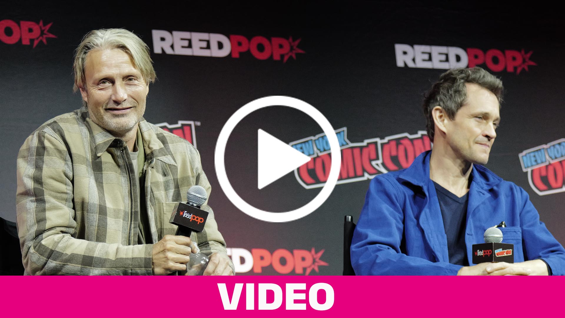Watch Mads Mikkelsen and Hugh Dancy reunite to talk NBC's Hannibal from NYCC 2024 | Popverse