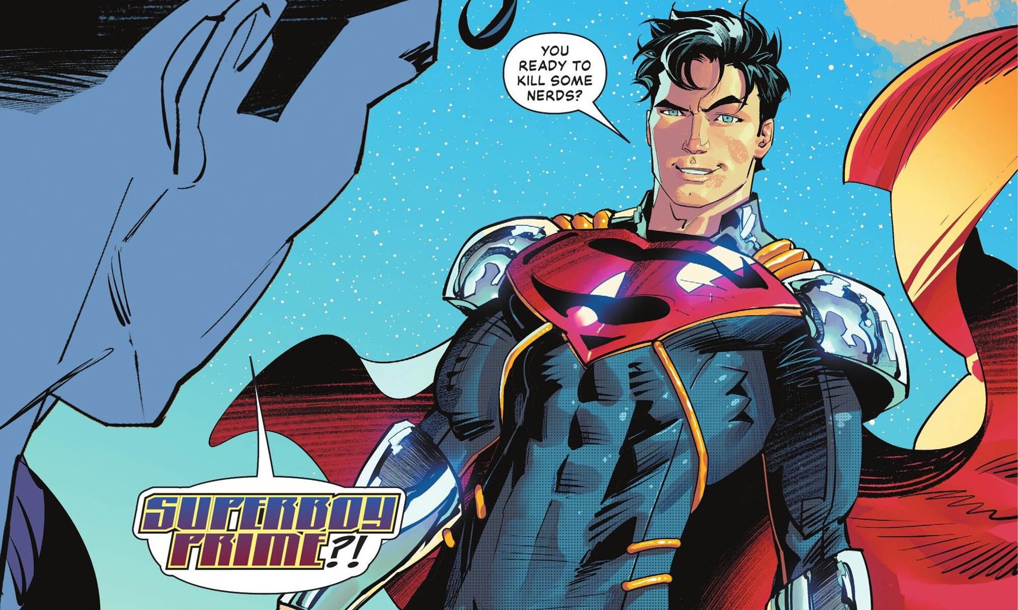 The darkest Superman variant Superboy Prime is back for redemption, and he's a big fan of those ...