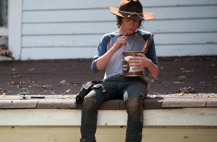 Over a decade ago, The Walking Dead co-star Chandler Riggs ate pudding ...