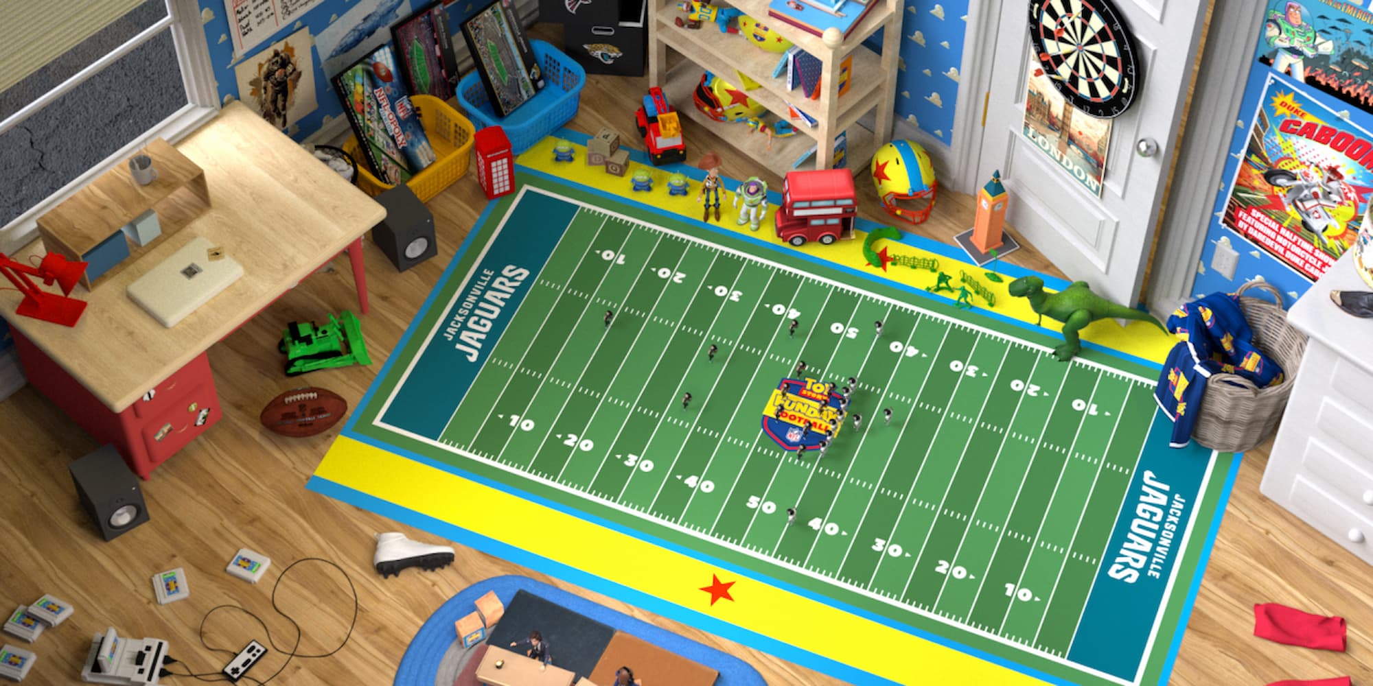 NFL fans laud "wild" Toy Story simulcast of Jaguars vs Falcons game ...